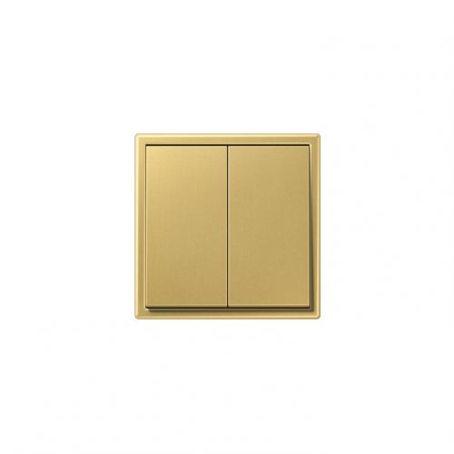 LS 990 2-Gang Switch in Classic Brass (JG ME 2995 C) - Zodiac Lighting