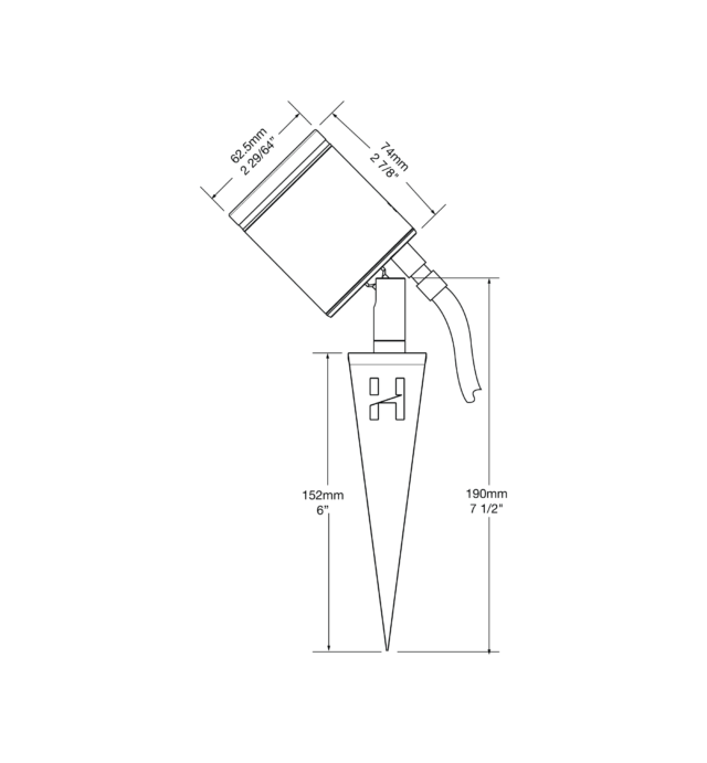 Stake Mount Adjustable with End Cap Cable Entry PureLED - Zodiac Lighting